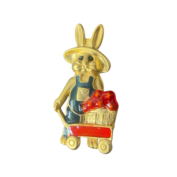 Danecraft | Jewelry | Brand New Danecraft Gold Tone Bunny Rabbit Apple ...